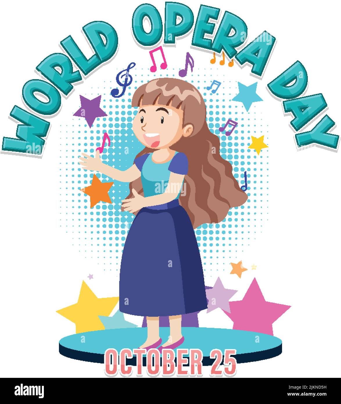 World Opera Day Banner Concept Vector illustration Stock Vector Image ...