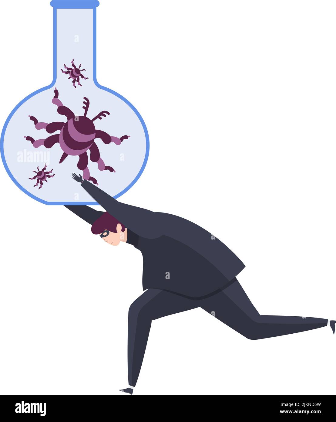 Hacker virus attack. Cyberattack and computer Scams Stock Vector Image ...