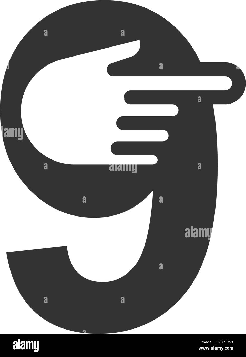 Number combined with a hand cursor icon illustration template Stock ...