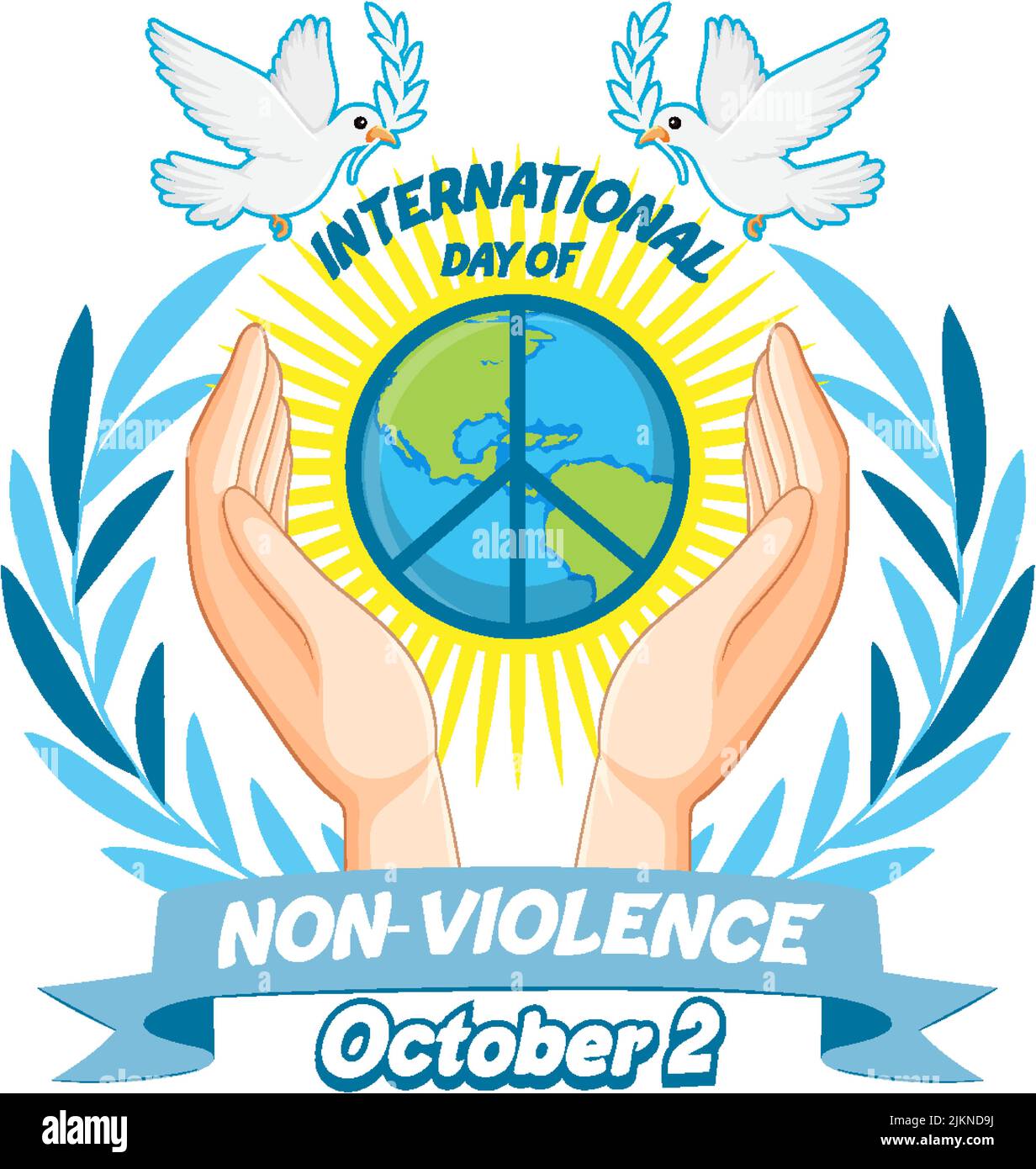 International day of non violence poster illustration Stock Vector ...