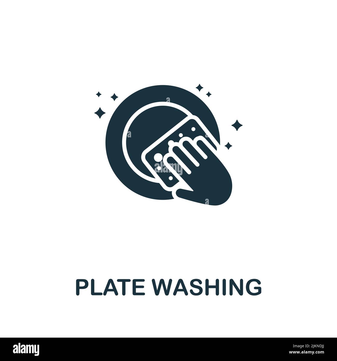 Plate Washing icon. Monochrome simple line Housekeeping icon for ... Plate Washing icon. Monochrome simple line Housekeeping icon for ...