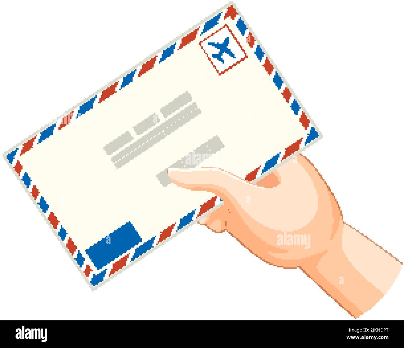 Human hand holding envelope illustration Stock Vector Image & Art - Alamy