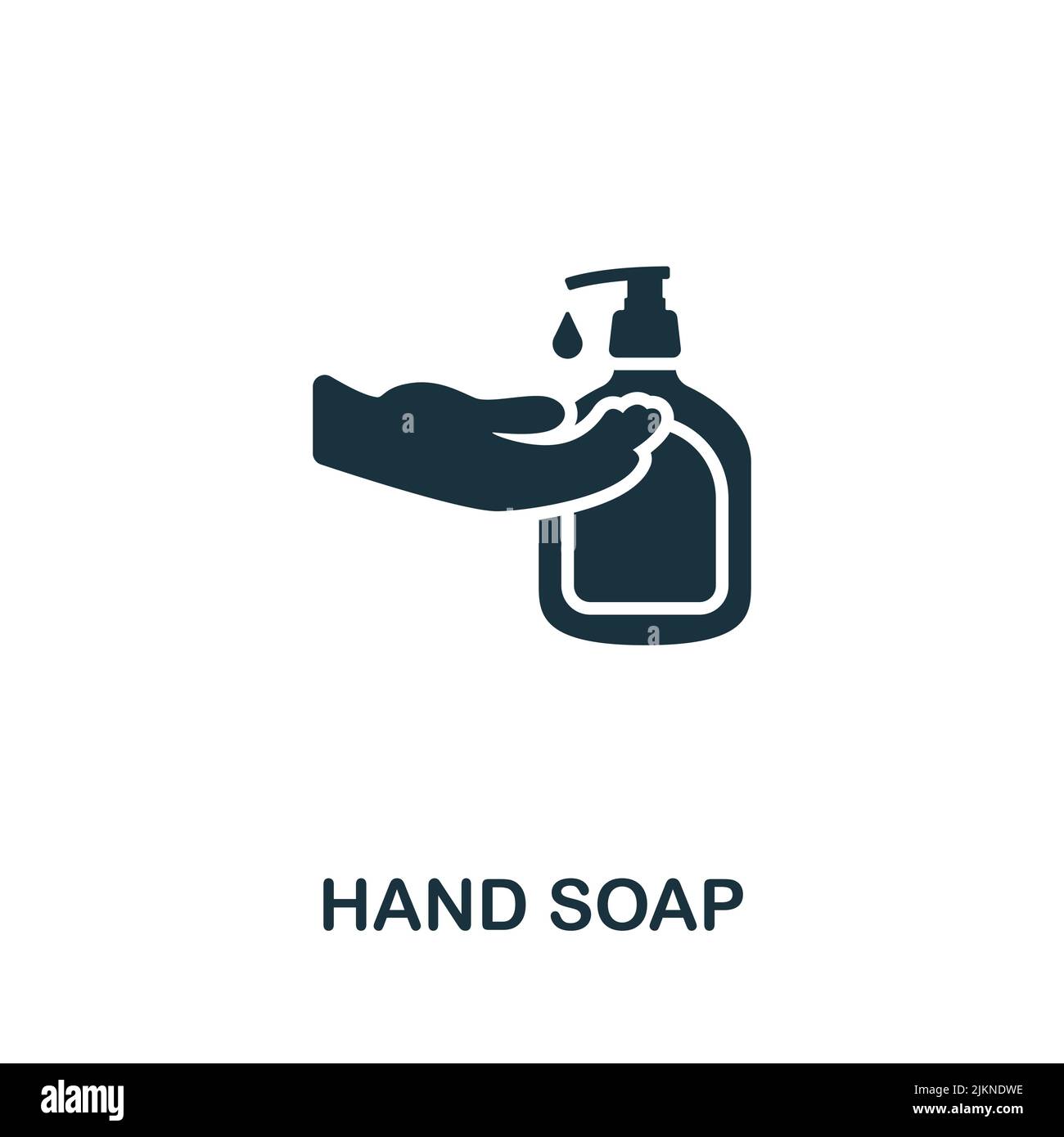 Hand Soap icon. Monochrome simple line Housekeeping icon for templates ...