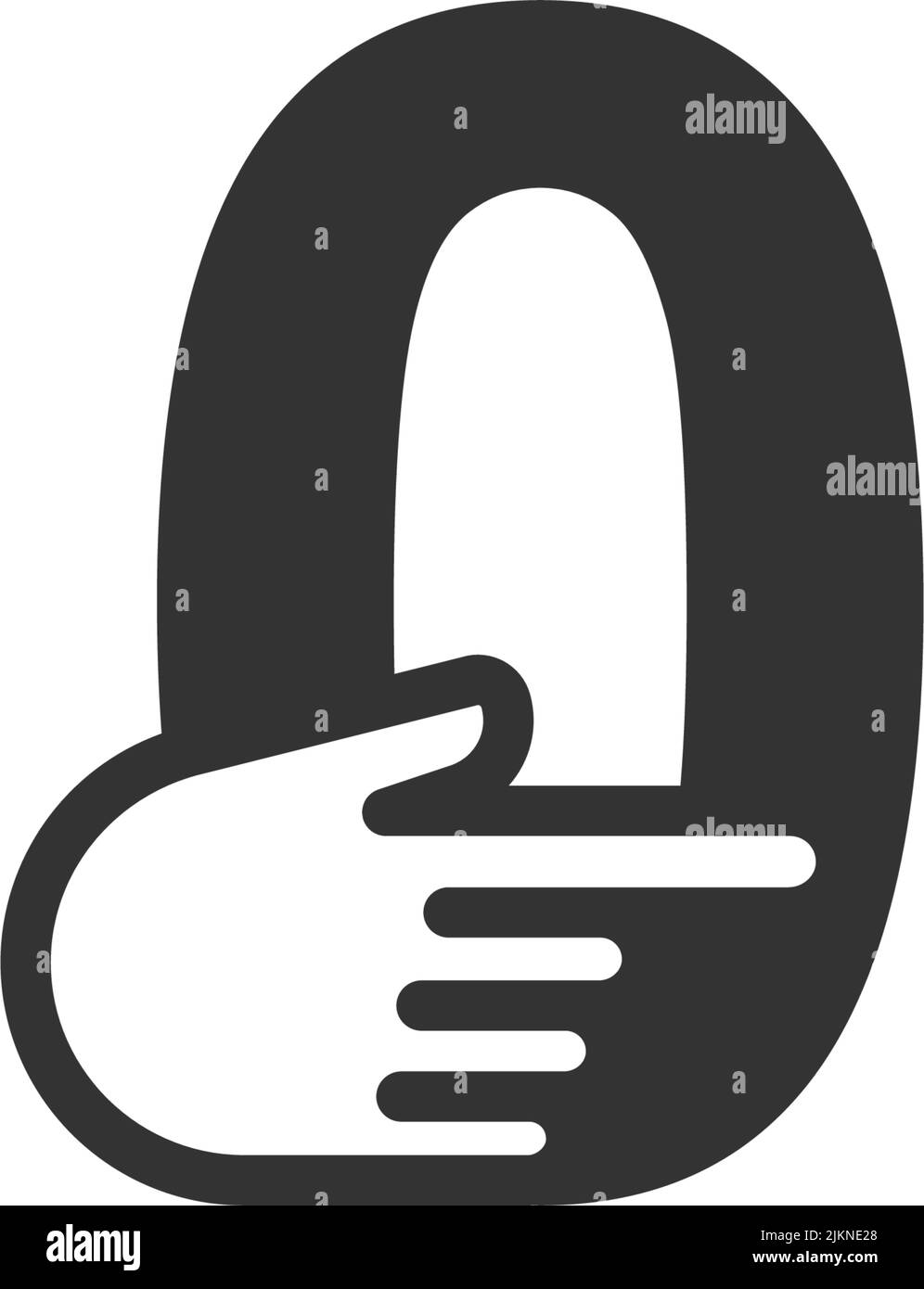 Number combined with a hand cursor icon illustration template Stock ...