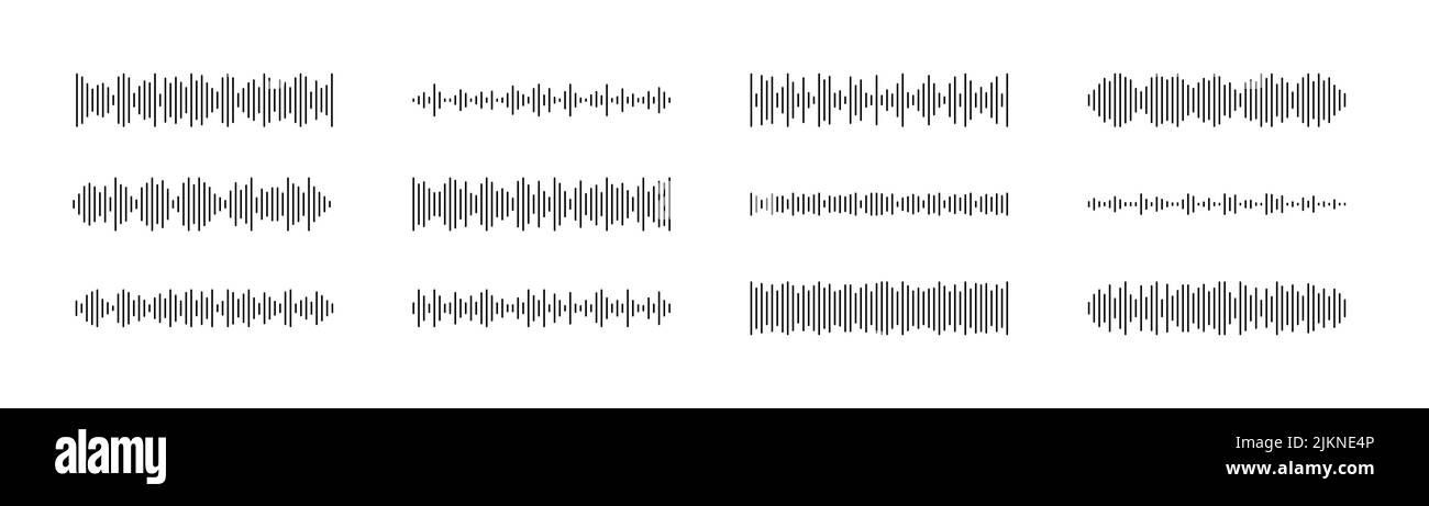 Podcast sound waves set. Waveform pattern for music player, podcast ... Podcast sound waves set. Waveform pattern for music player, podcast ...