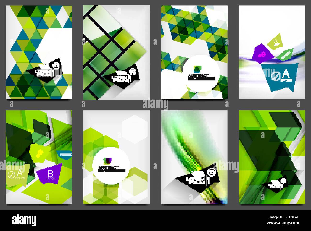 Set of A4 Flyers. Abstract Backgrounds Stock Vector Image & Art - Alamy