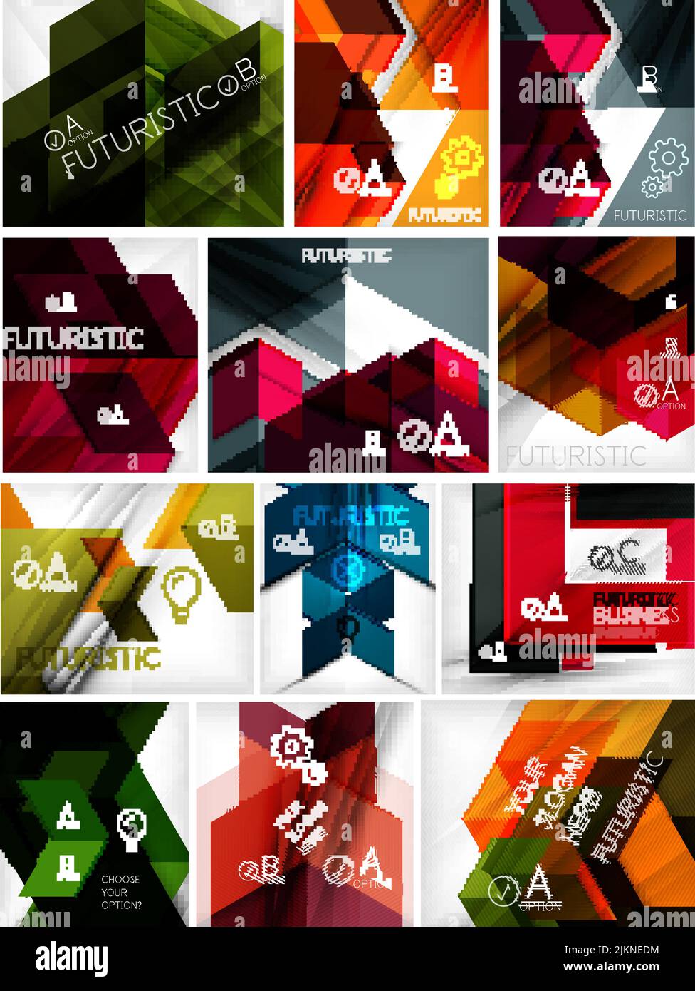 Mega set of paper geometric backgrounds. For business background ...