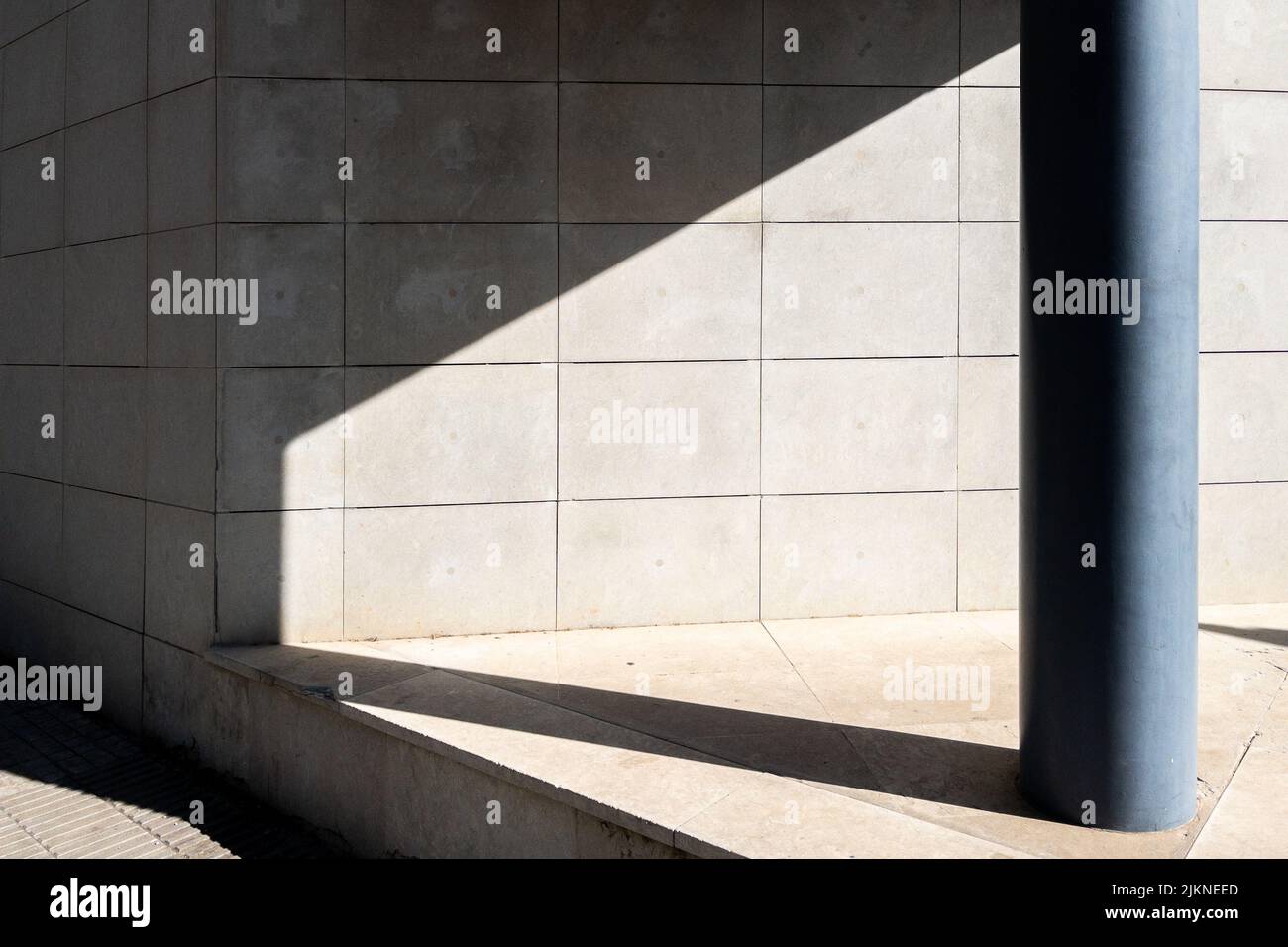 A photo of architecture details of modern concrete wall of a building ...