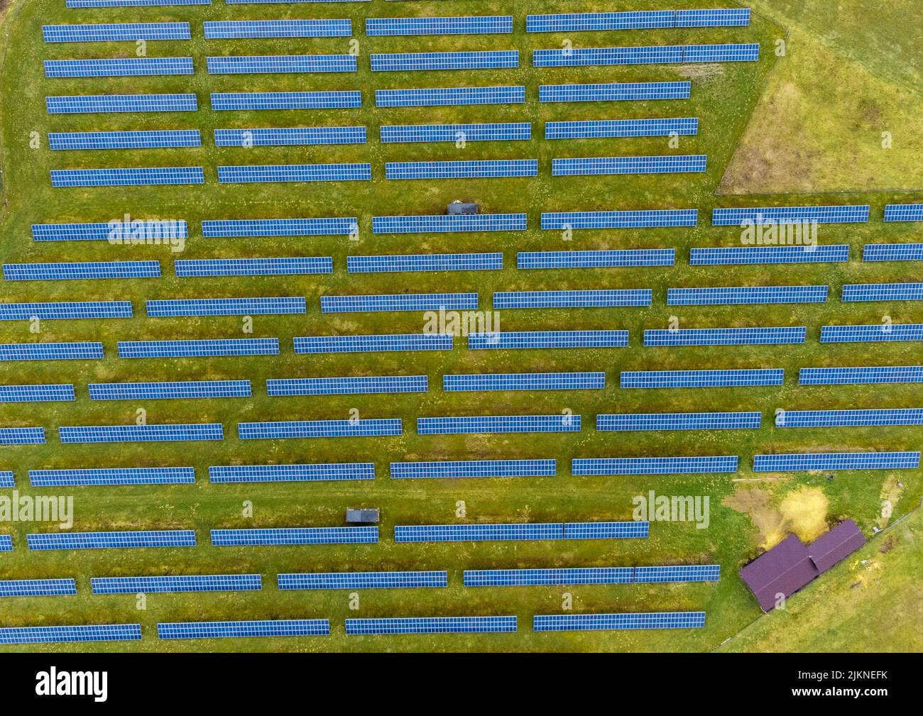 Texture photovoltaic solar cell panel green grass hi-res stock ...