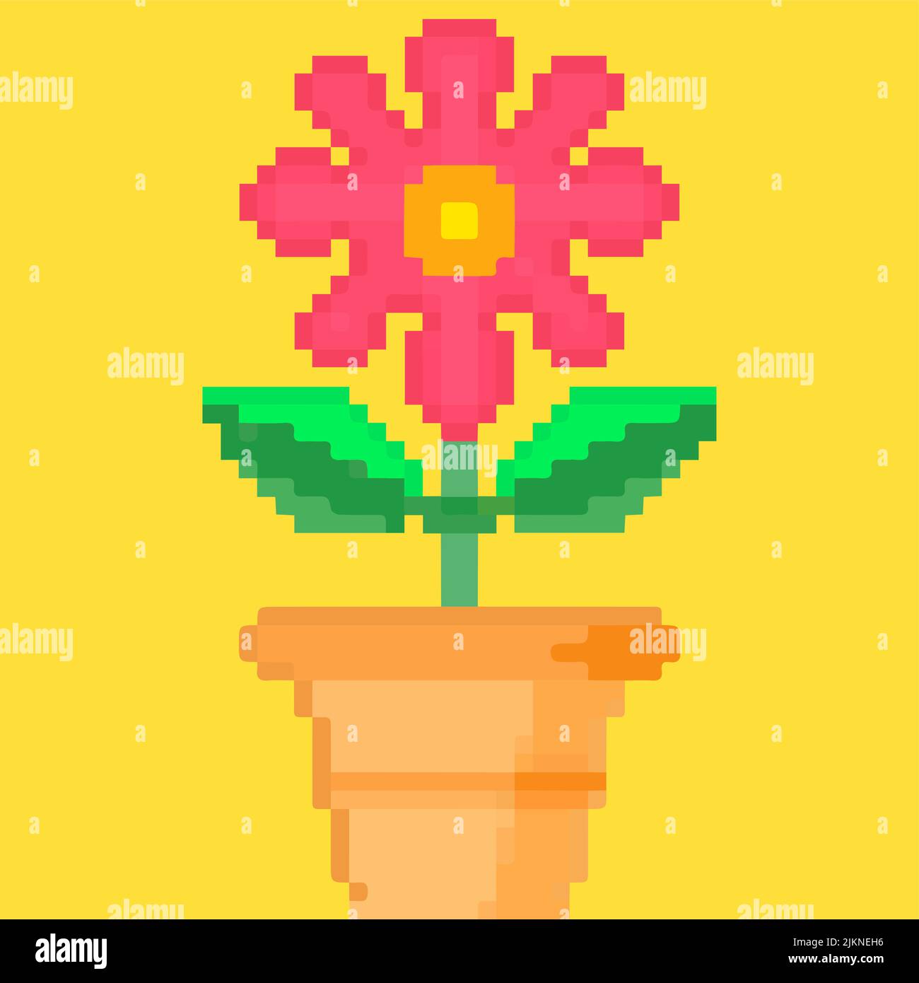 Flower pixel art hi-res stock photography and images - Alamy