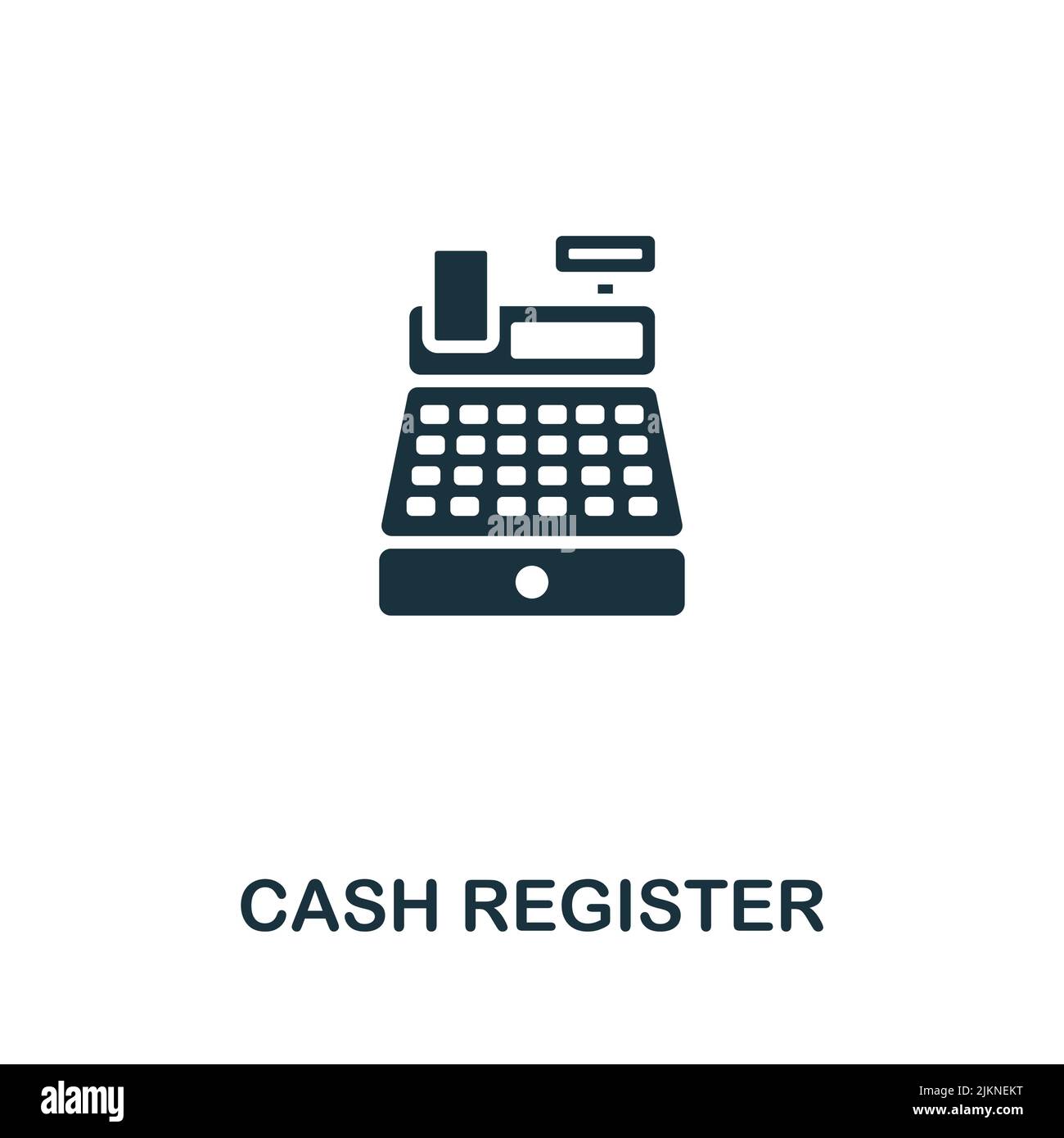 Cash Register icon. Monochrome simple line Online Store icon for ...