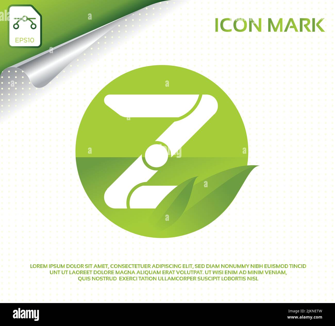Creative letter z and modern green leaf logo design Stock Vector Image ...
