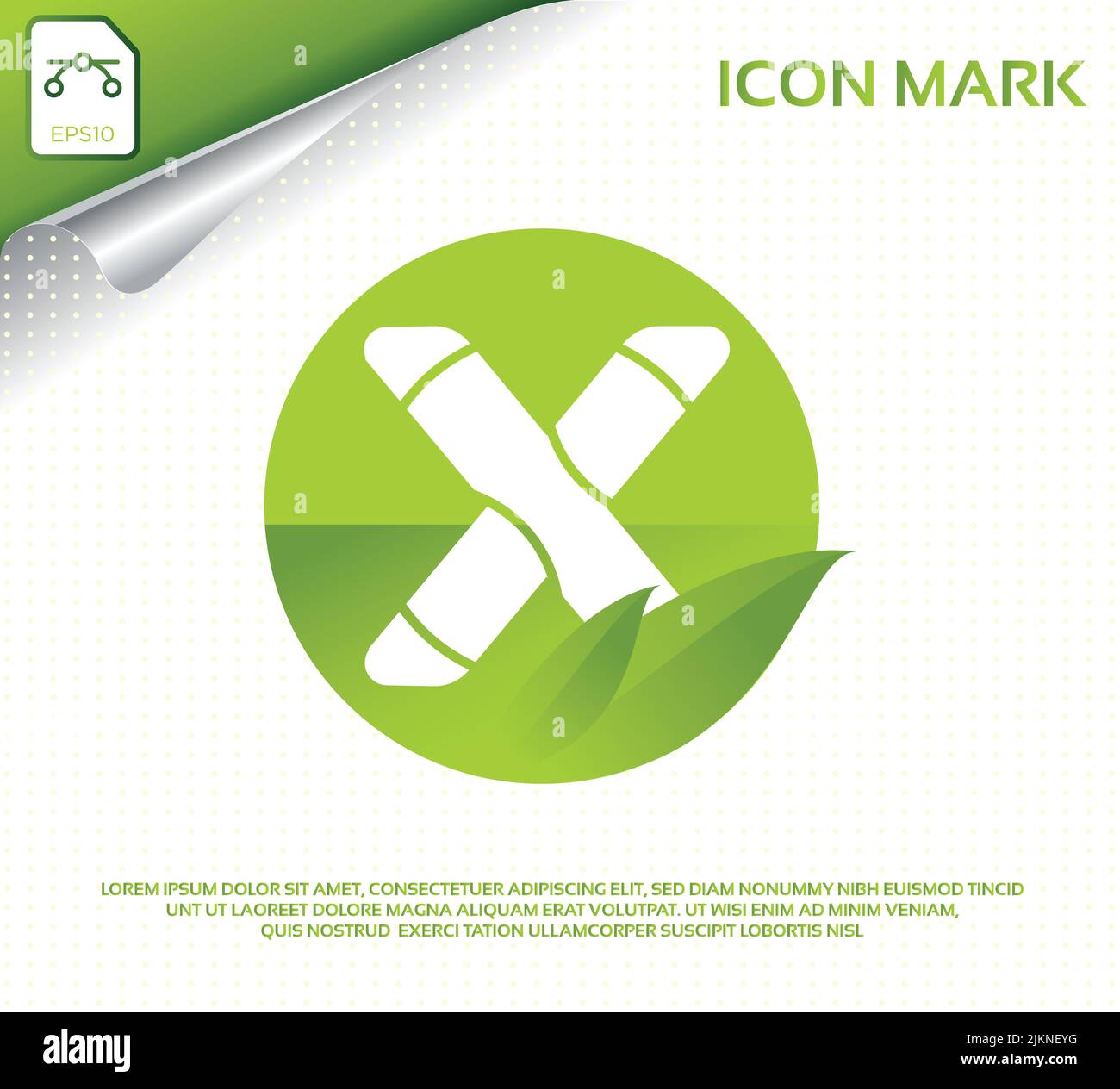 Creative letter x and modern green leaf logo design Stock Vector Image ...