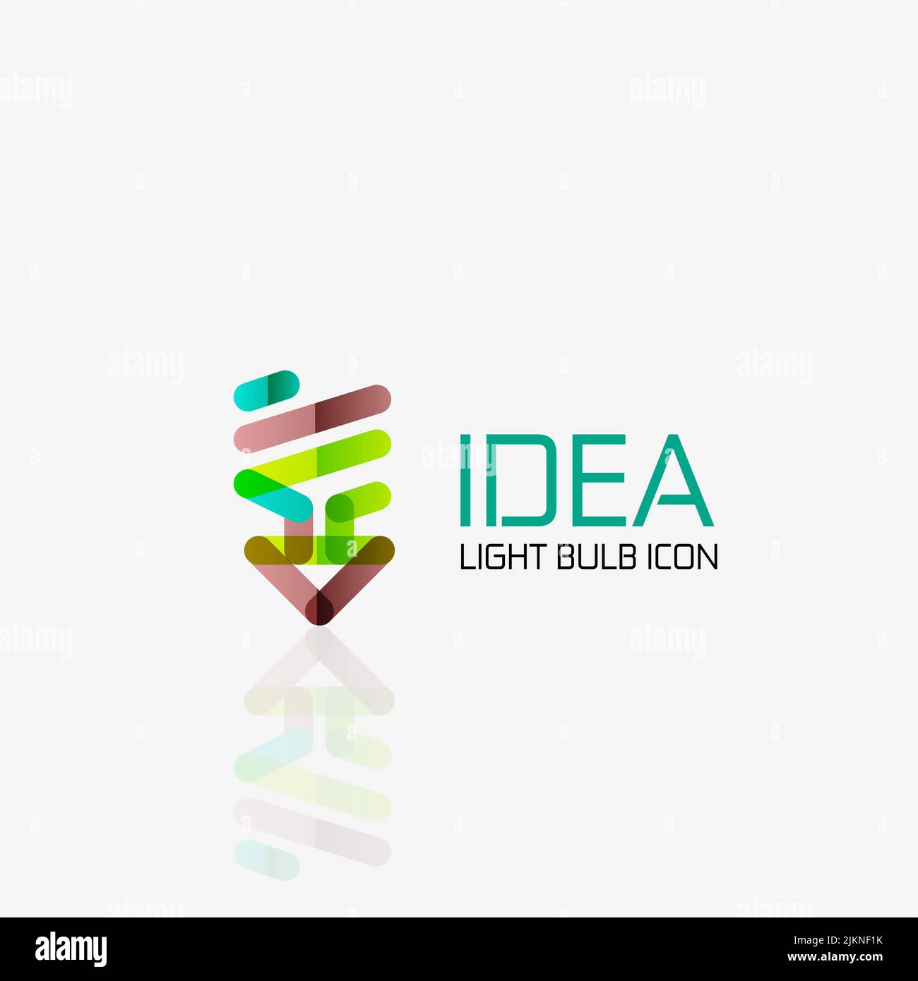 Logo, vector light bulb abstract linear geometric business icon. Fresh ...