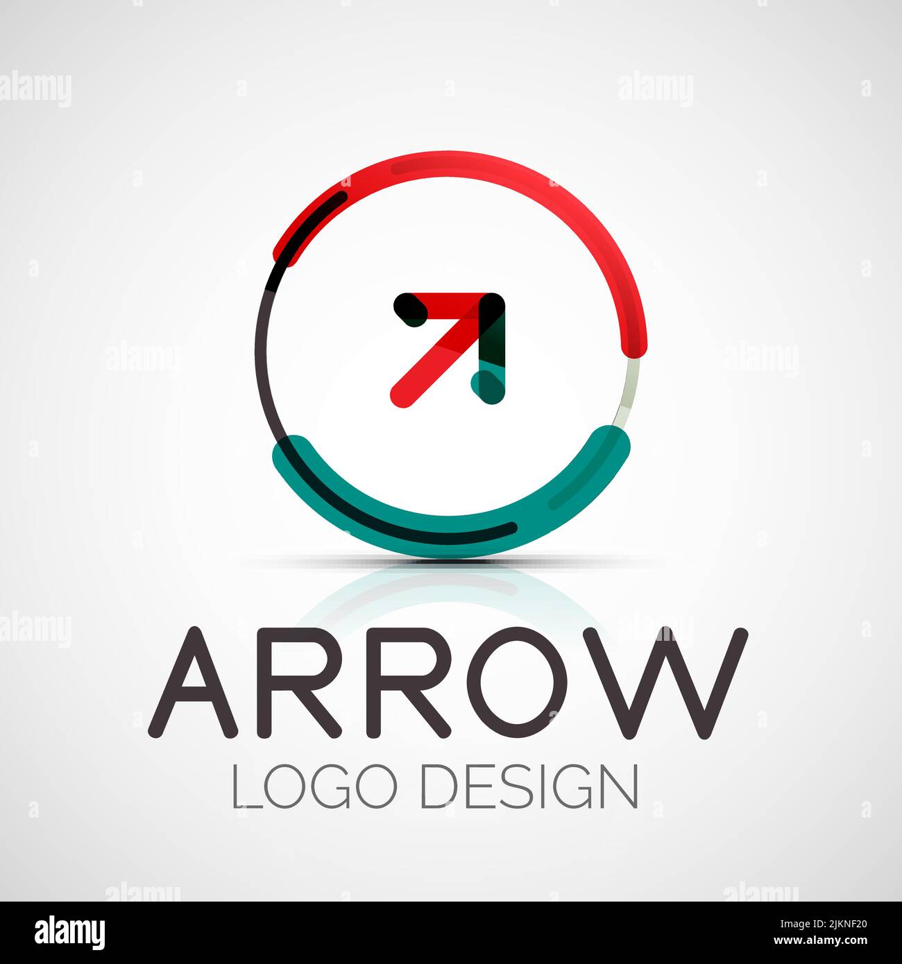 Vector arrow company logo, abstract business symbol - concept direction ...