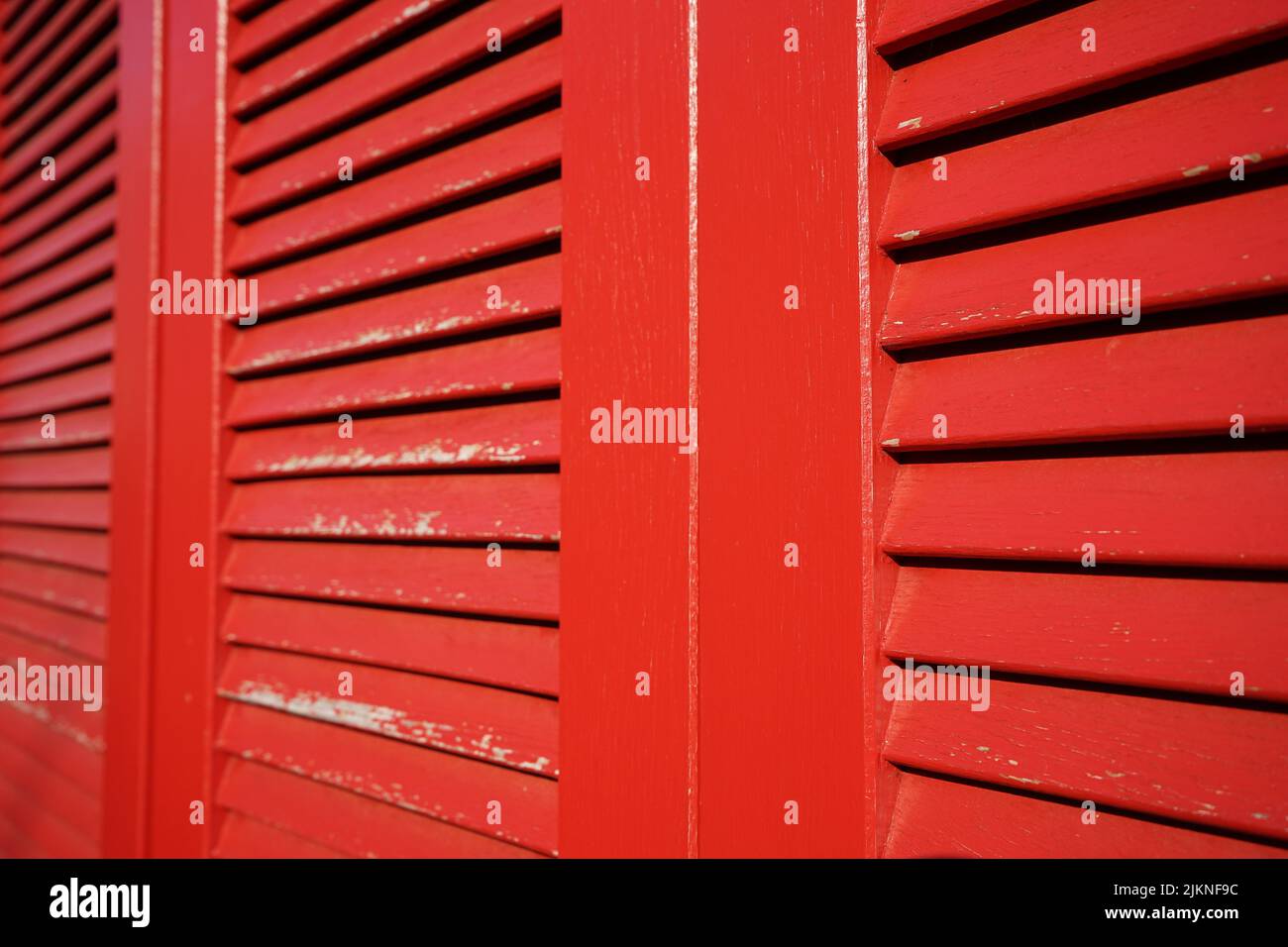 A closeup of a red wooden window shutters for backgrounds Stock Photo ...