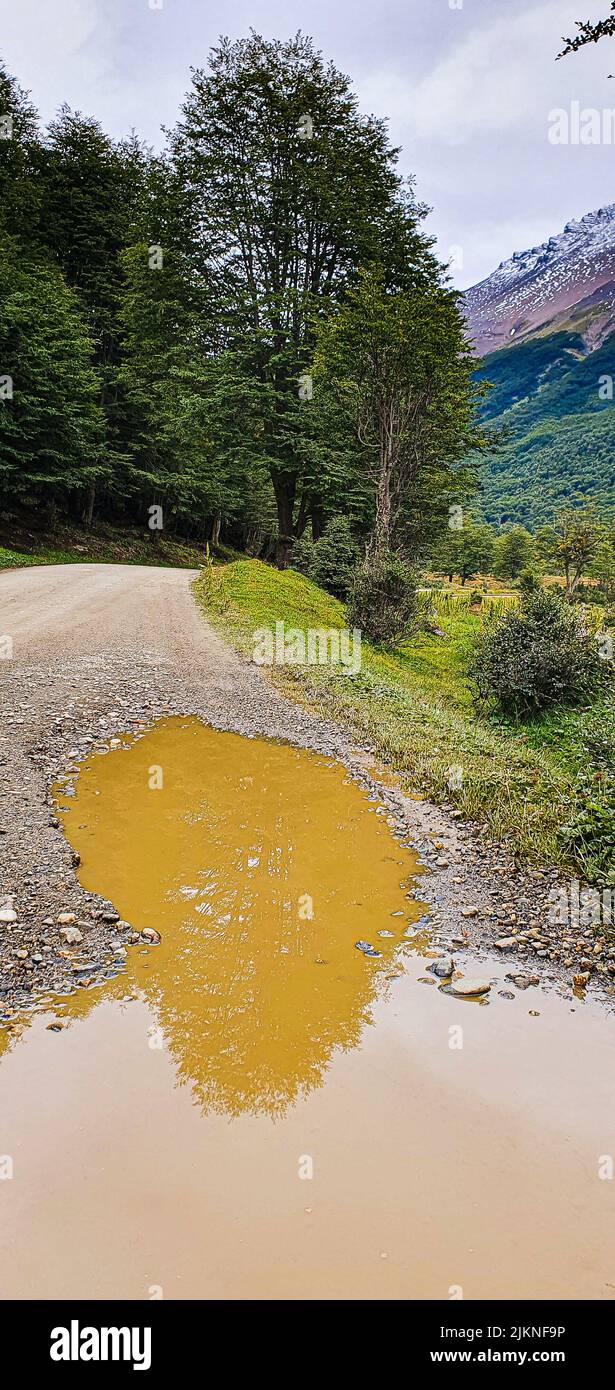 Puddle reflection on road hi-res stock photography and images - Alamy