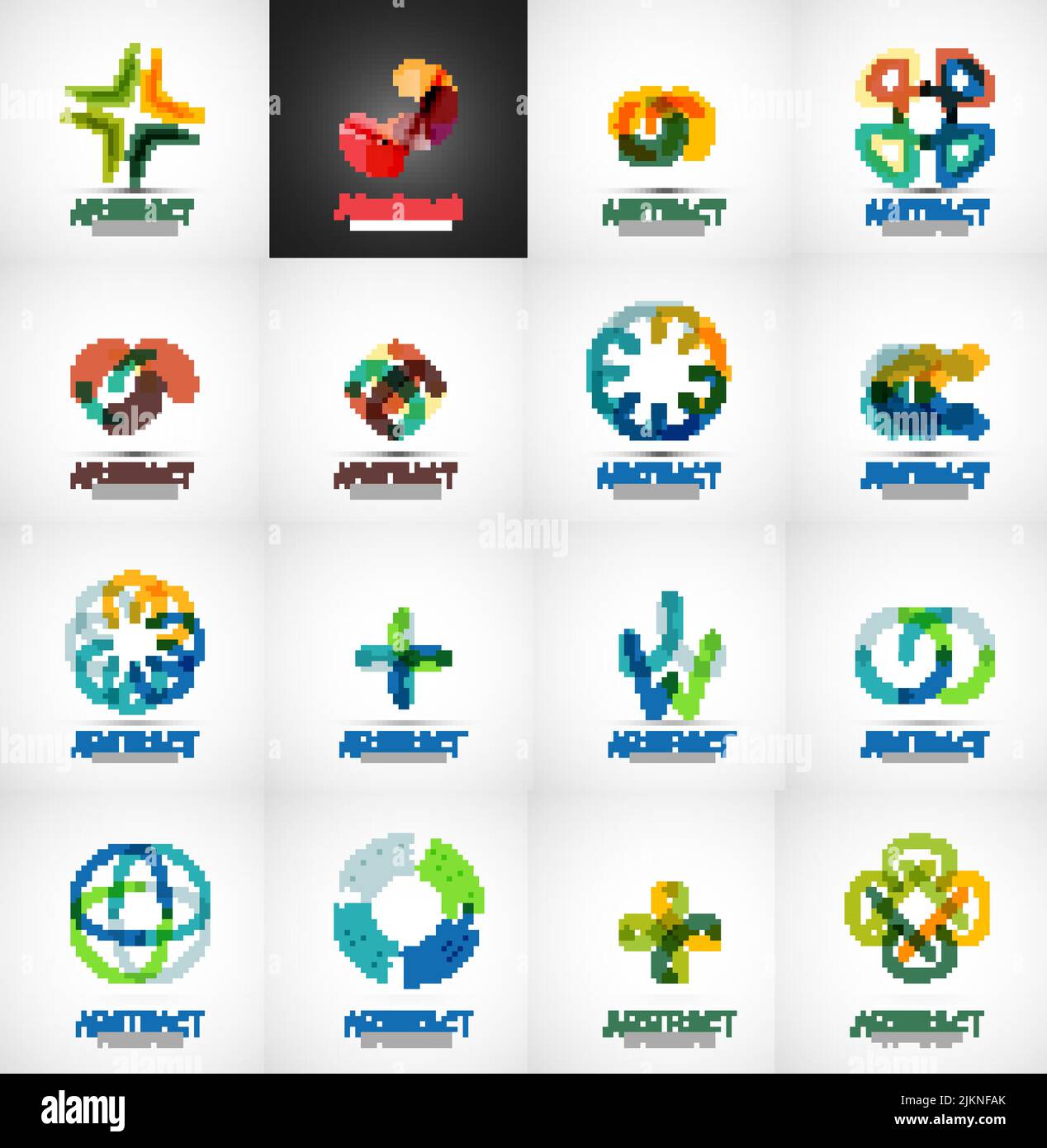 Abstract company logo vector collection - large set of business ...