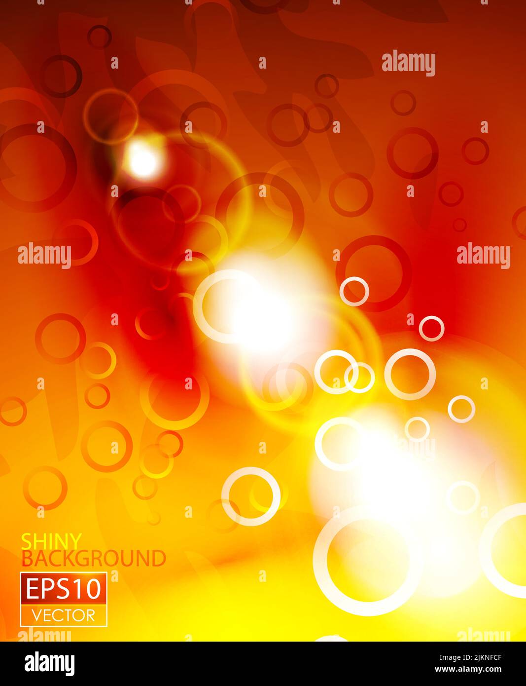 Orange shiny abstract background with sunlight and lens flares Stock ...