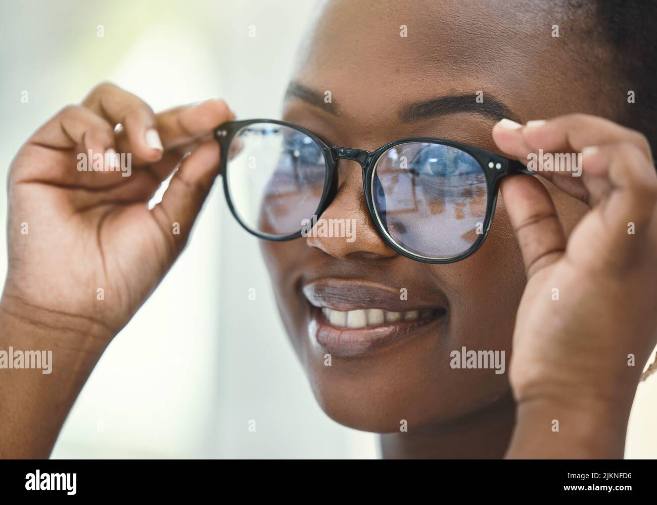 Bad vision will no longer keep me behind. Closeup shot of a young ...