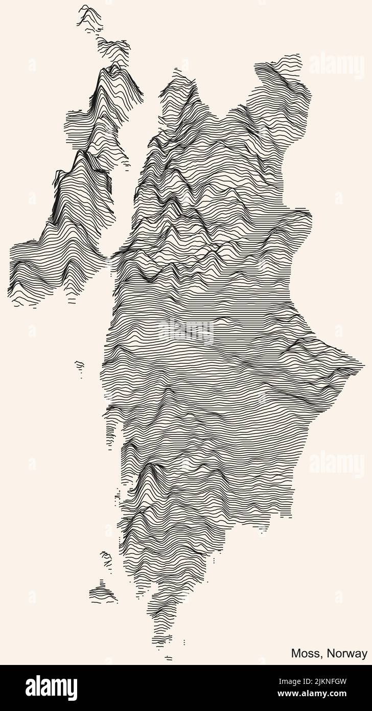 Topographic relief map of MOSS, NORWAY Stock Vector Image & Art - Alamy