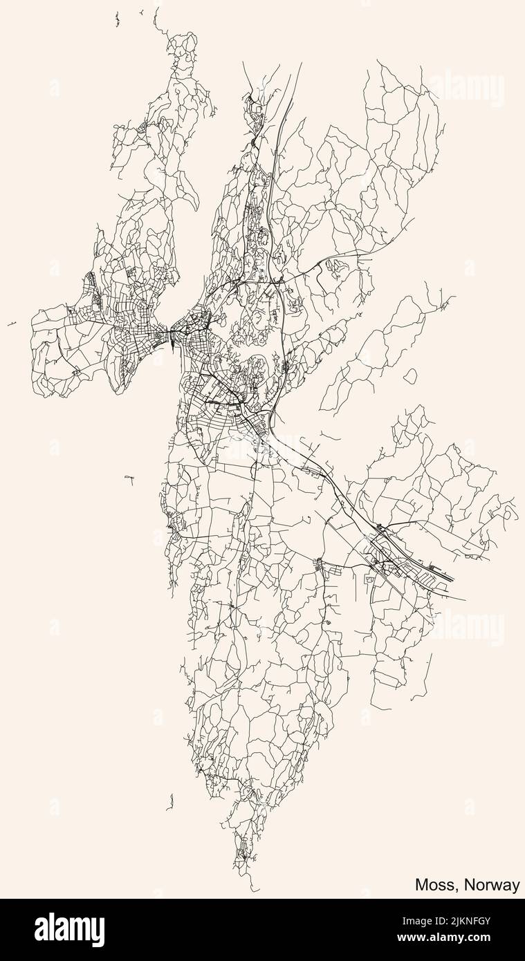 Street roads map of MOSS, NORWAY Stock Vector Image & Art - Alamy