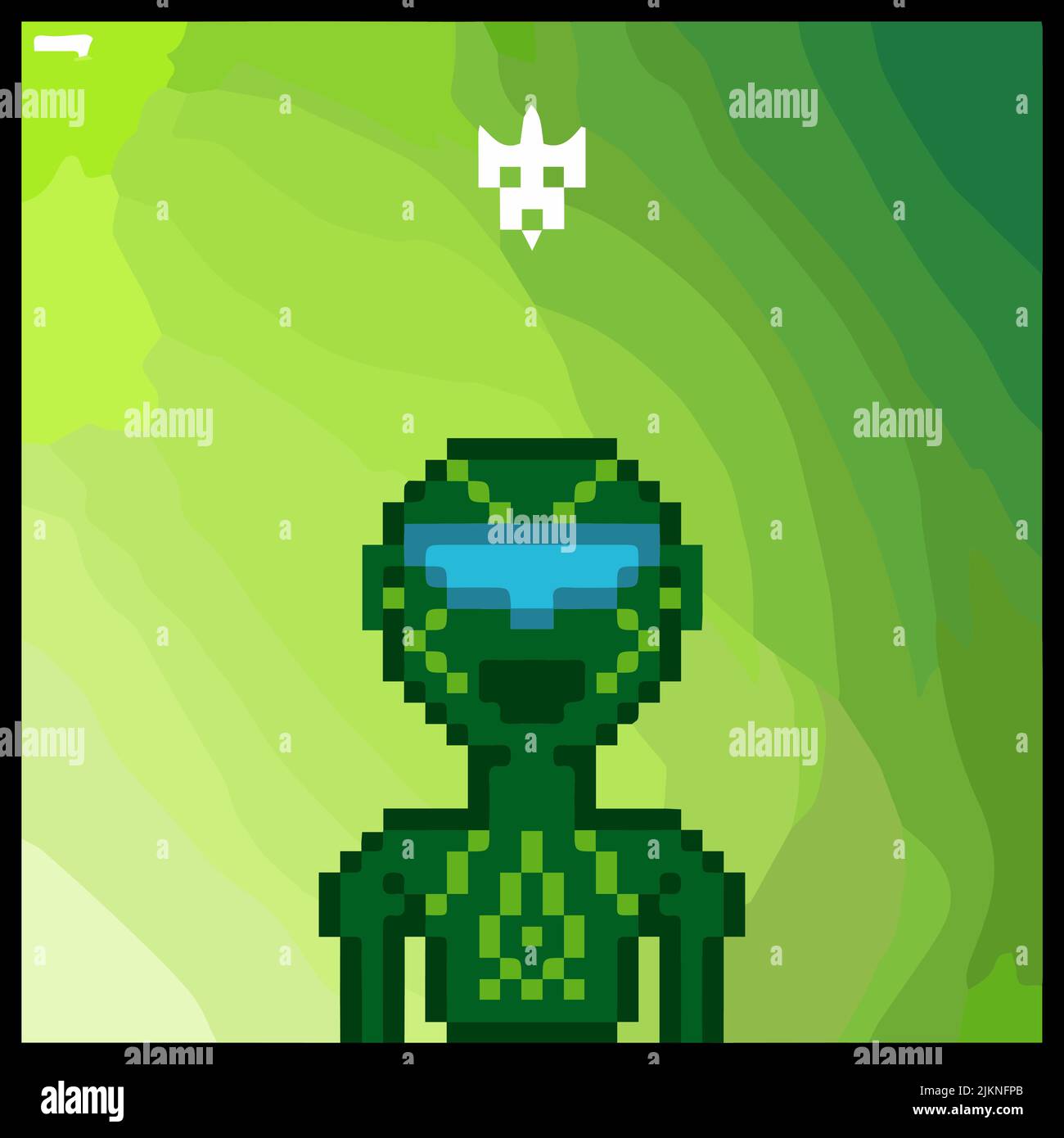 cartoon character in pixel vector art using a color filled background ...
