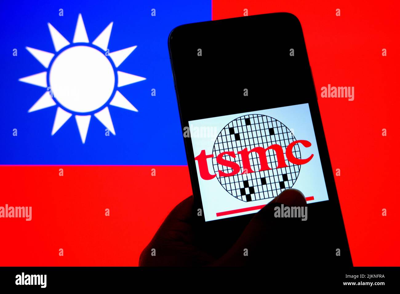In this photo illustration, a TSMC (Taiwan Semiconductor Manufacturing ...