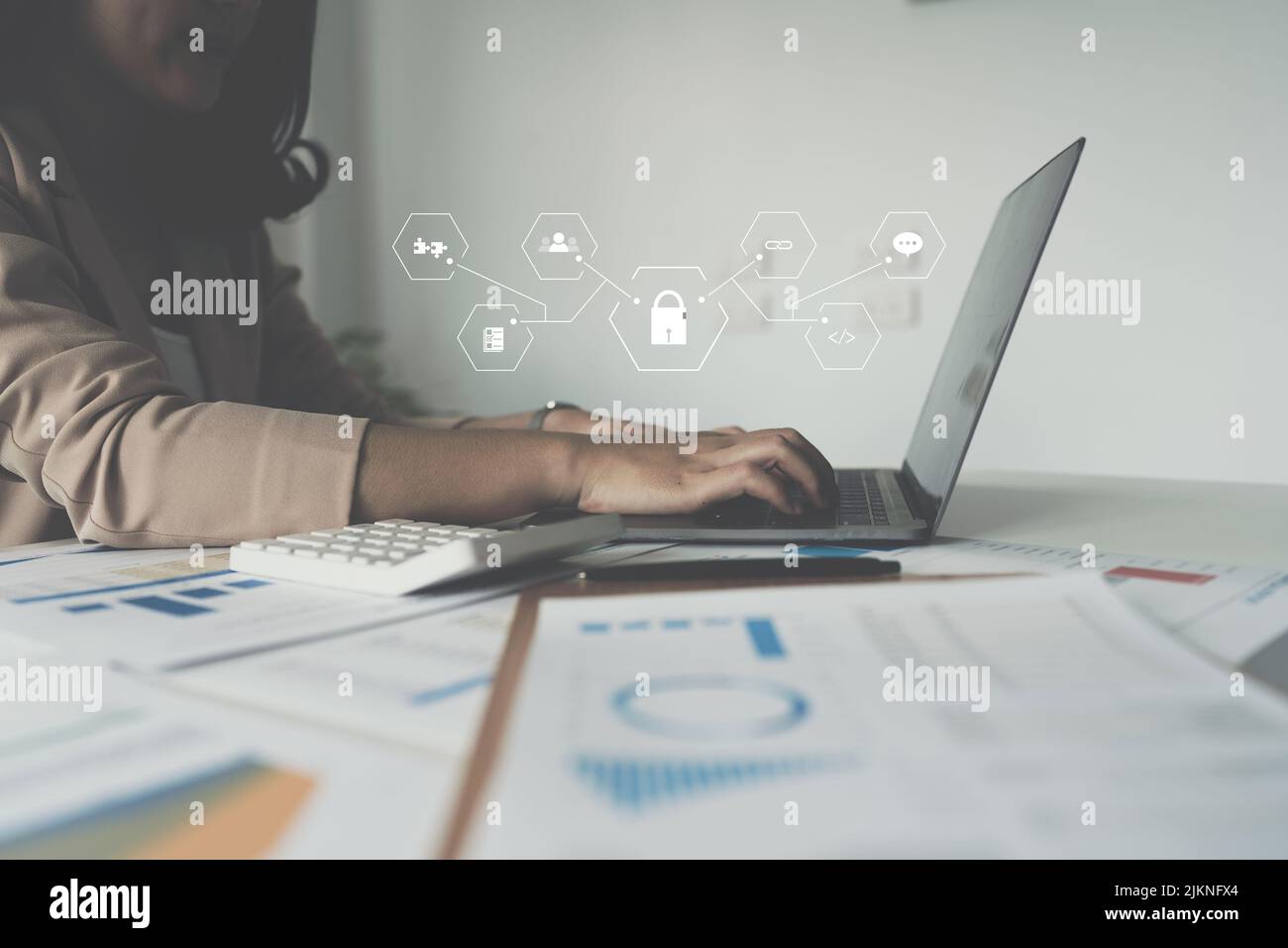 Business woman explaining financial report hi-res stock photography and ...