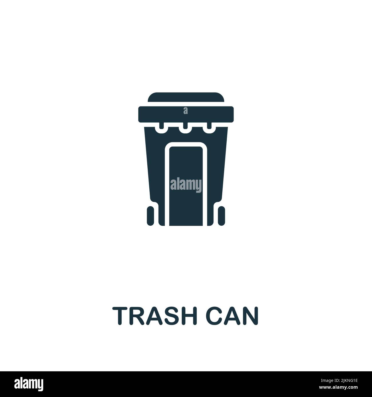 Trash Can icon. Monochrome simple line Housekeeping icon for templates ... Trash Can icon. Monochrome simple line Housekeeping icon for templates ...