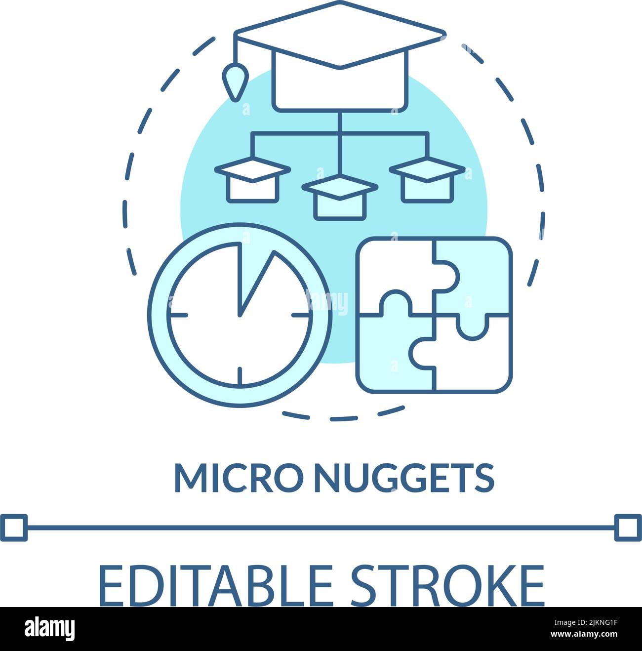 Micro nuggets turquoise concept icon Stock Vector Image & Art - Alamy