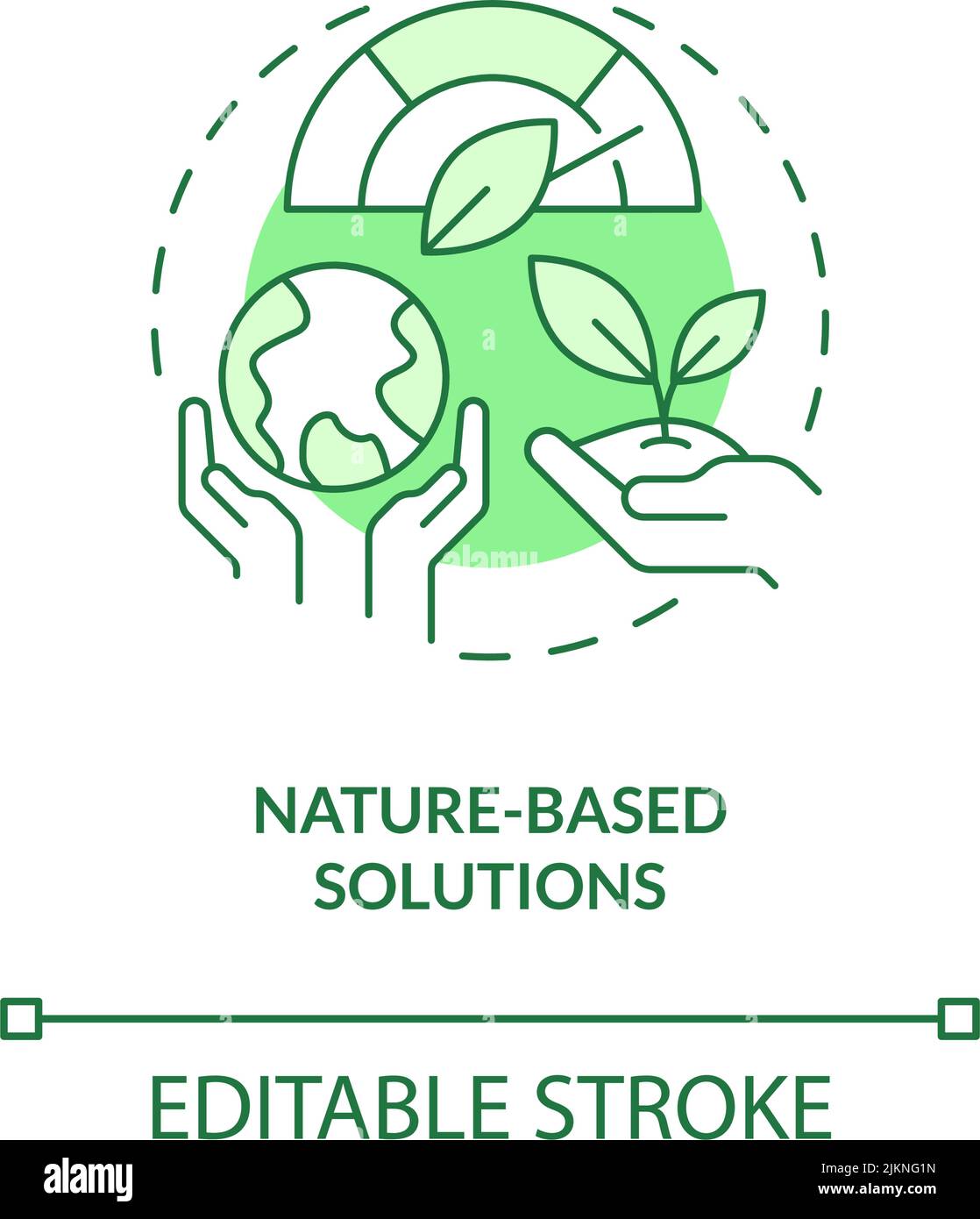 Nature based solutions green concept icon Stock Vector Image & Art - Alamy