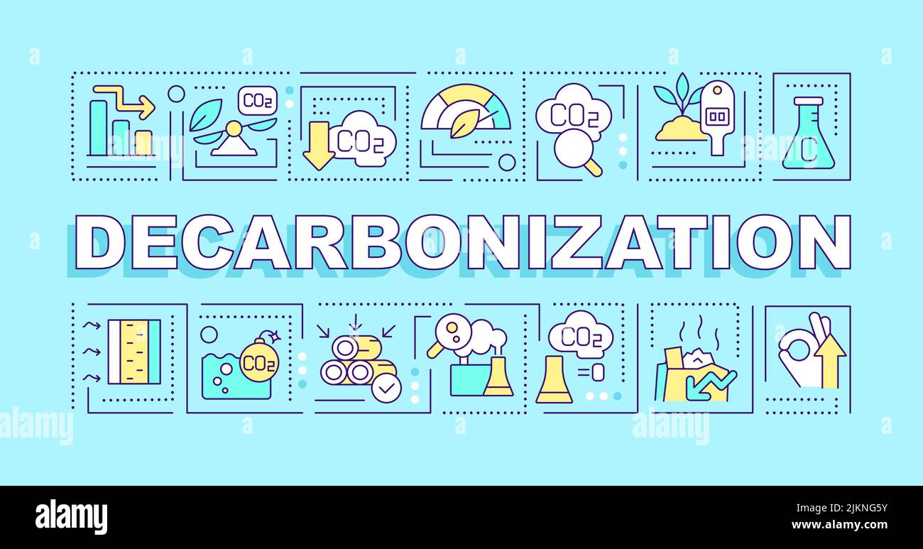 Decarbonization word concepts blue banner Stock Vector Image & Art - Alamy
