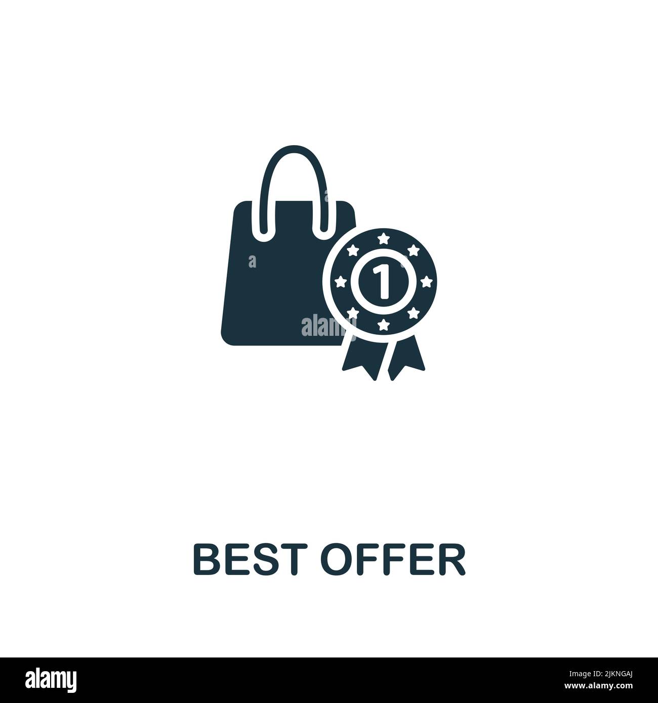 Best Offer icon. Monochrome simple line Online Store icon for templates ...