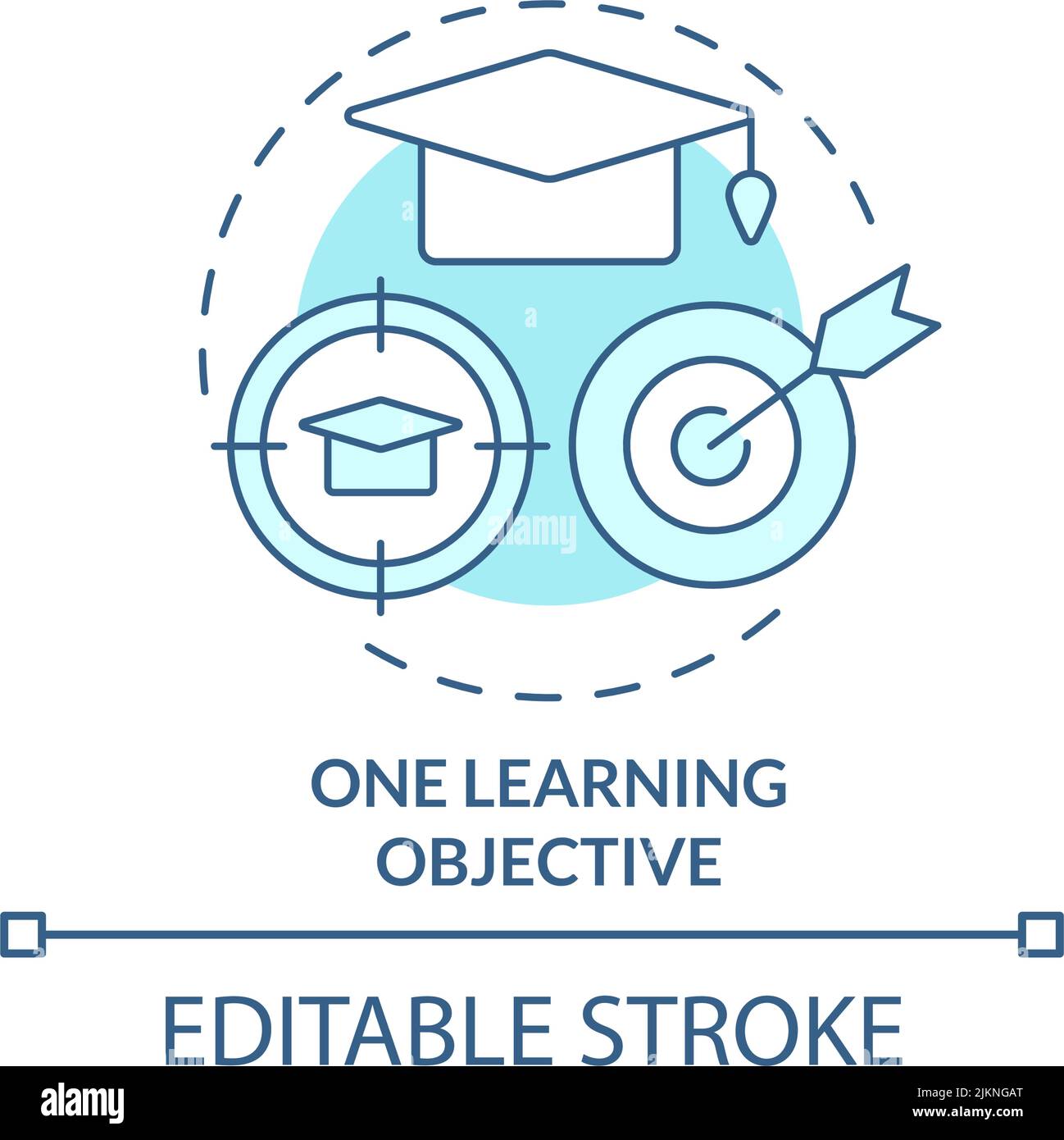 One learning objective turquoise concept icon Stock Vector Image & Art - Alamy