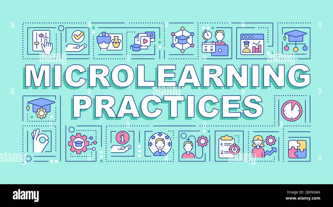 Microlearning practices word concepts mint banner Stock Vector Image ...