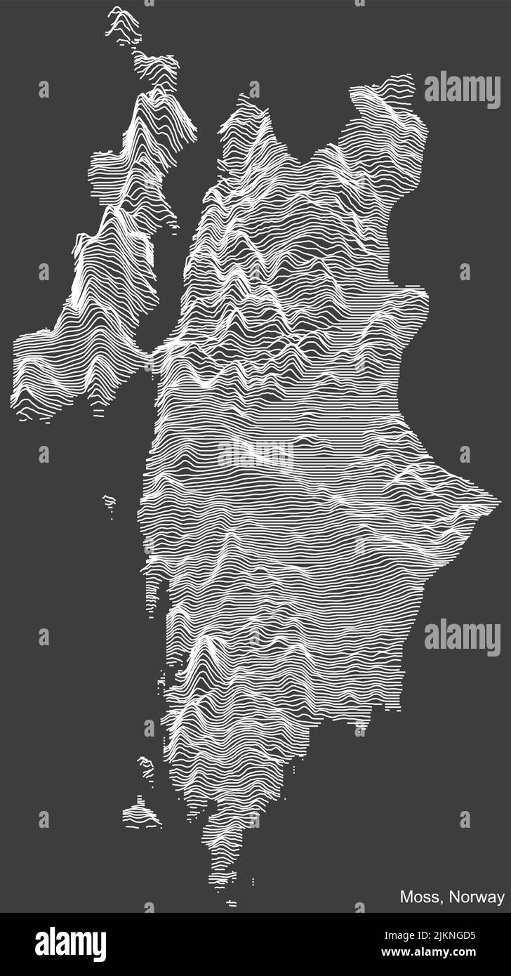 Topographic relief map of MOSS, NORWAY Stock Vector Image & Art - Alamy