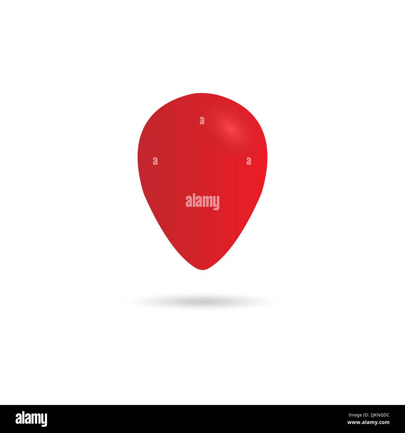 Guitar pick icon in a simple design. Red pick icon isolated on white ...