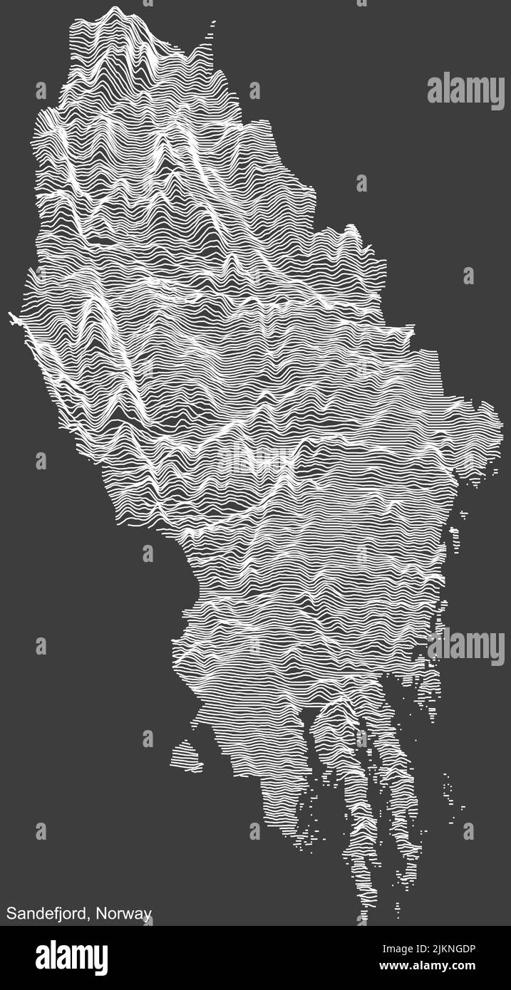 Topographic relief map of SANDEFJORD, NORWAY Stock Vector Image & Art ...
