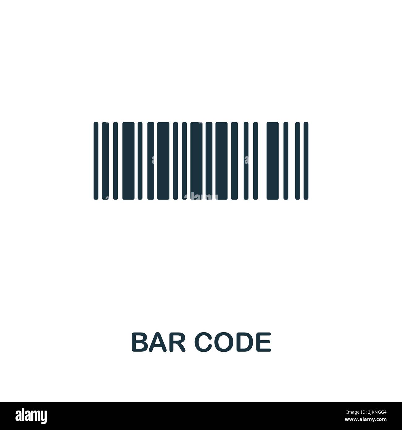 Bar Code icon. Monochrome simple line Online Store icon for templates ...