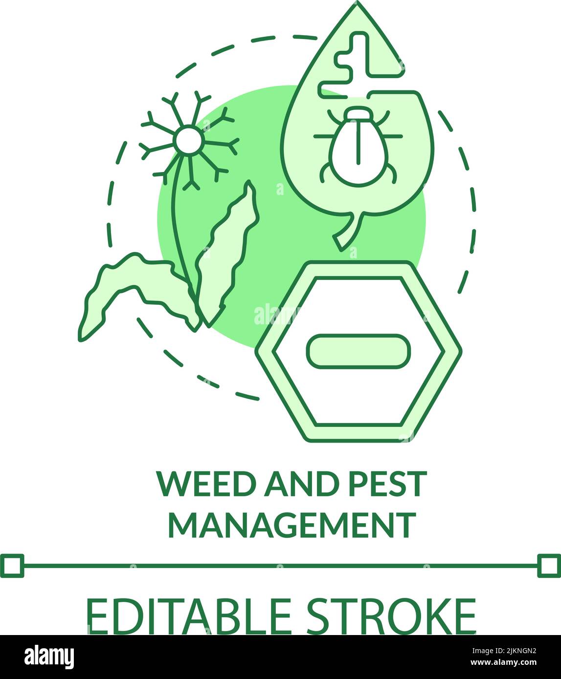 Weed and pest management green concept icon Stock Vector Image & Art ...