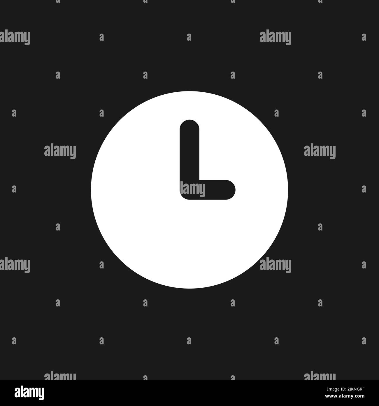 Clock dark mode glyph ui icon Stock Vector Image & Art - Alamy
