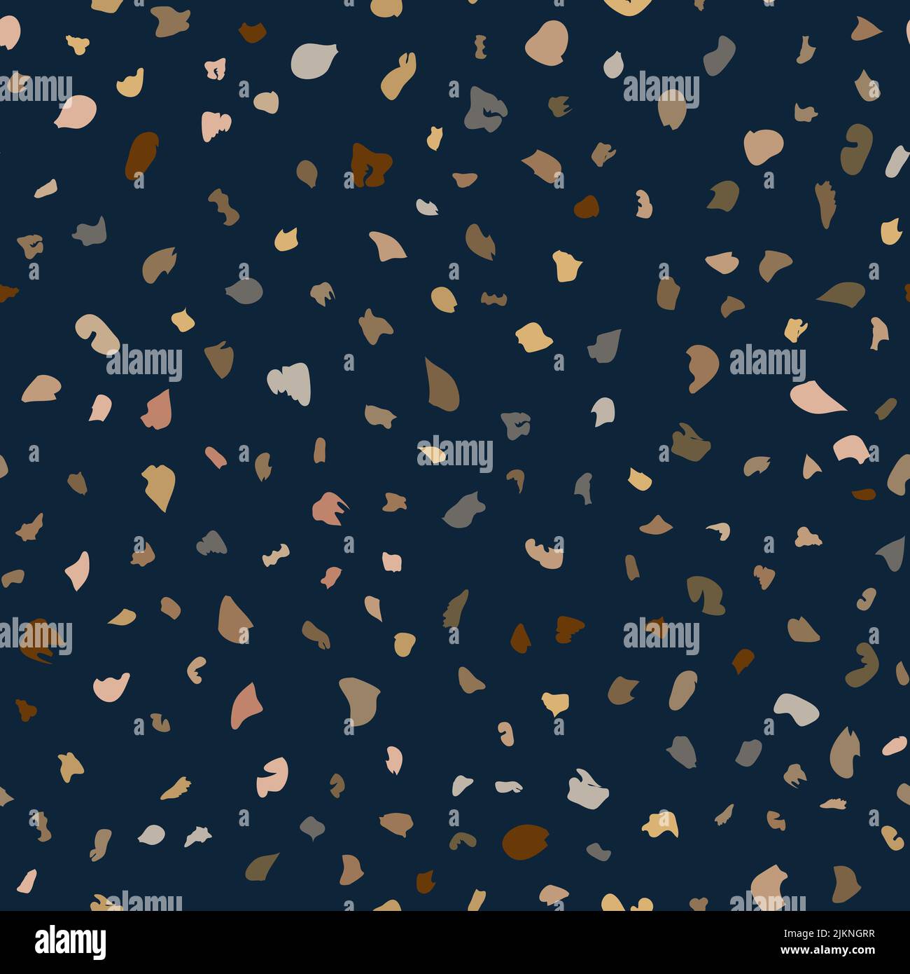 Marble pattern with terazzo flooring seamless texture. Dark blue ...