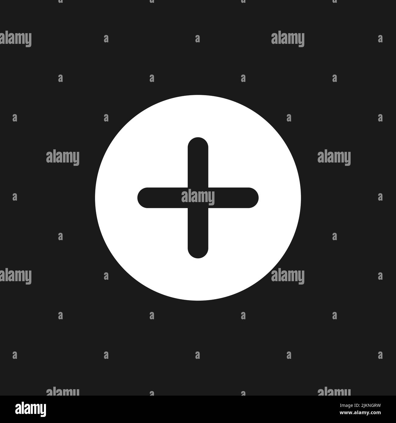 Add button dark mode glyph ui icon Stock Vector Image & Art - Alamy