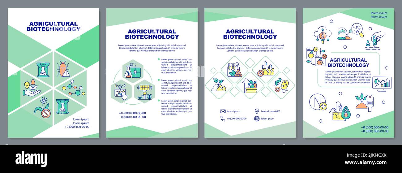 Agricultural biotechnology brochure template Stock Vector Image & Art ...