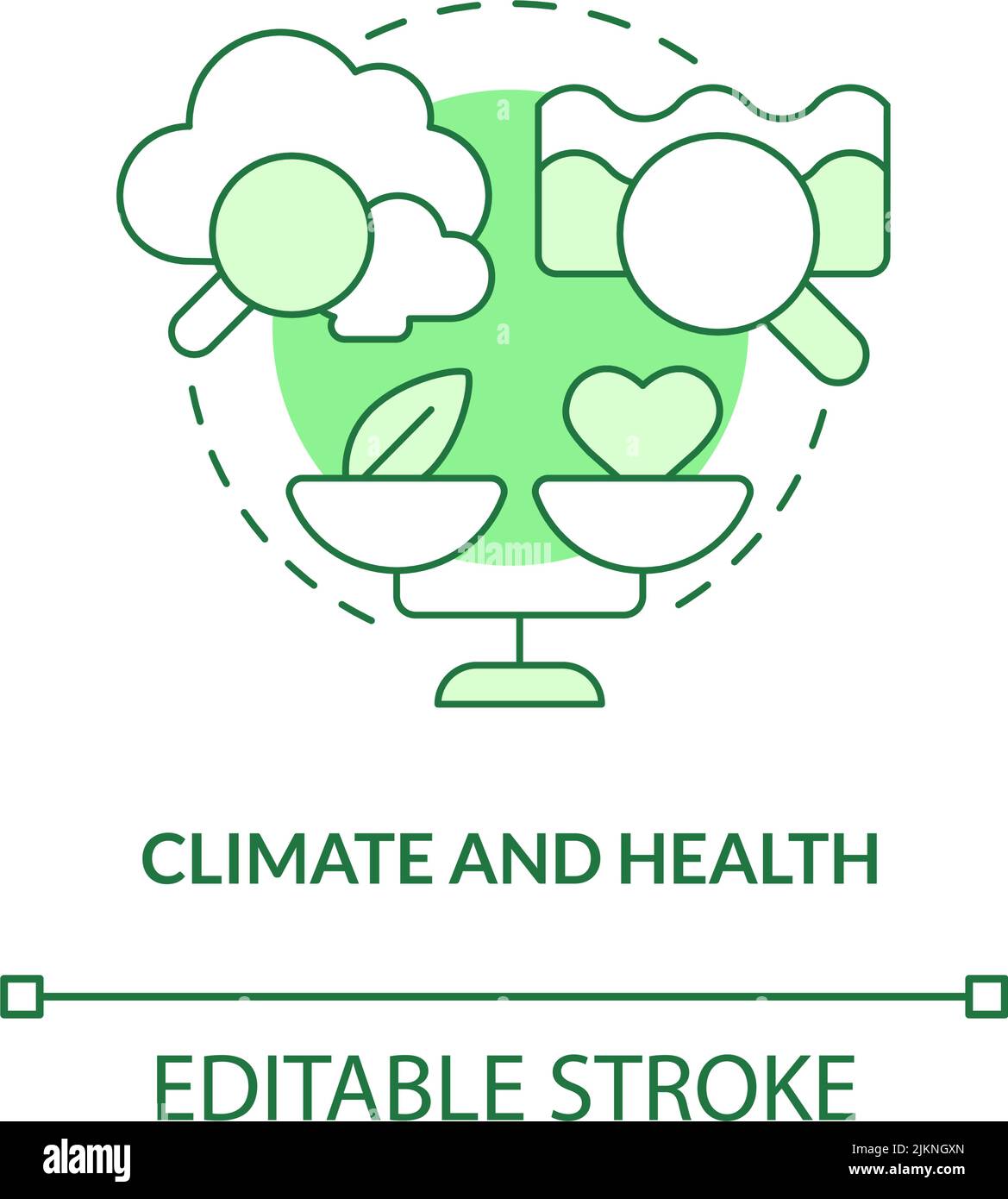 Climate and health green concept icon Stock Vector Image & Art - Alamy