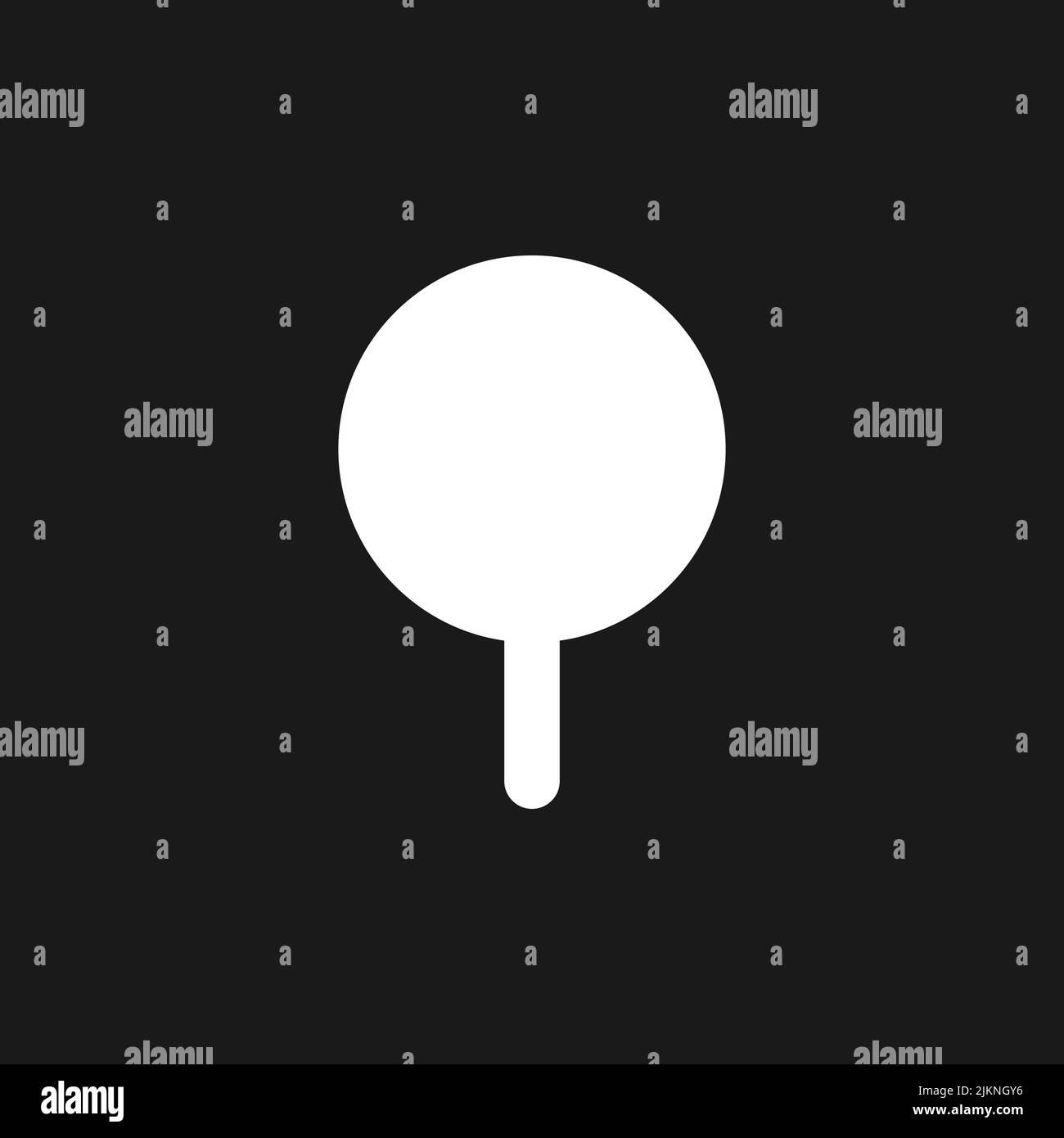 Round pushpin dark mode glyph ui icon Stock Vector Image & Art - Alamy