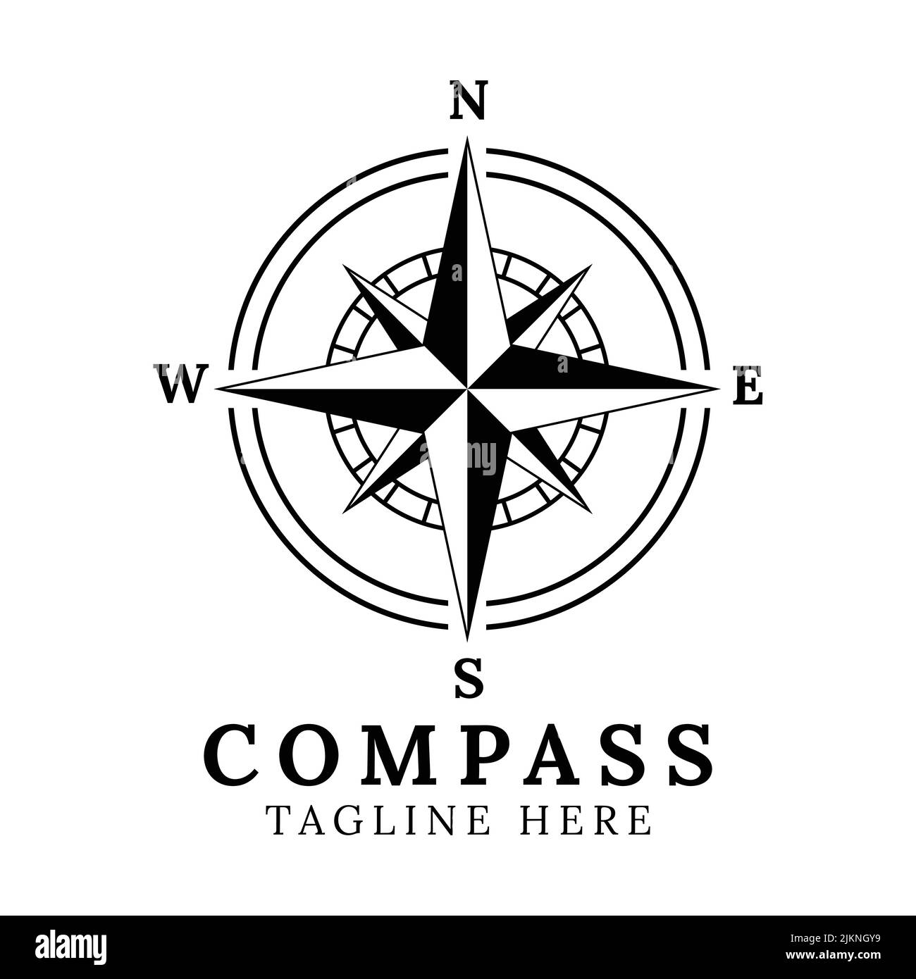 A compass logo concept isolated on a white background Stock Vector ...