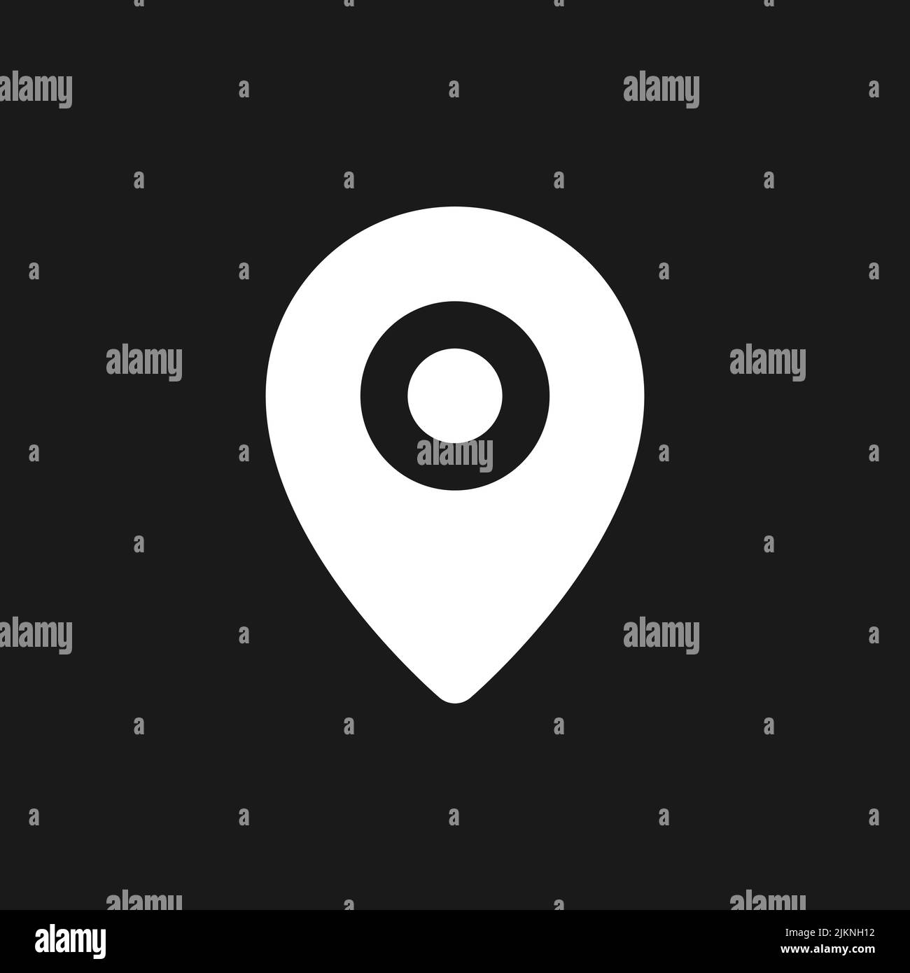 Location pin dark mode glyph ui icon Stock Vector Image & Art - Alamy