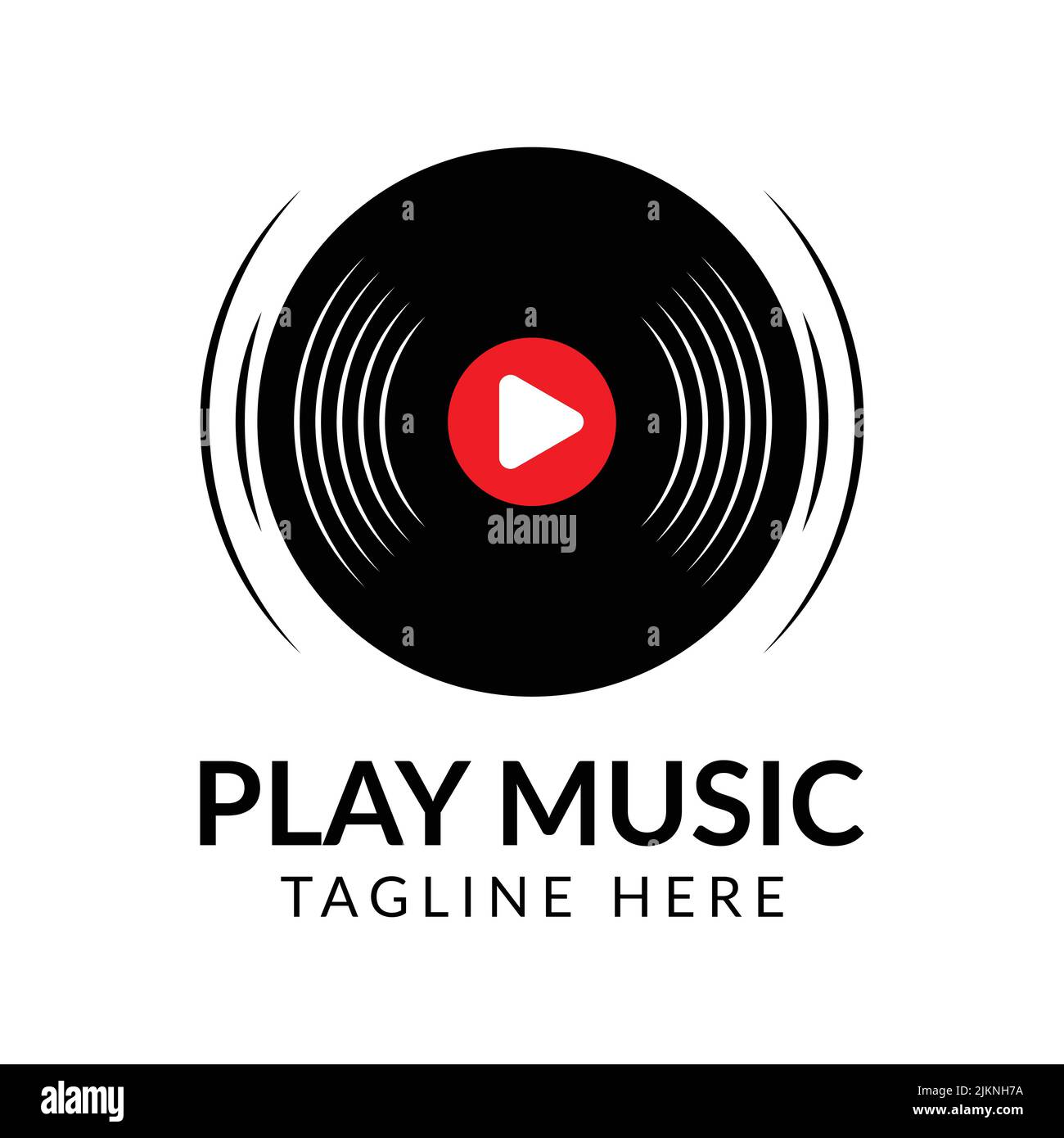 A music company logo concept isolated on a white background Stock ...